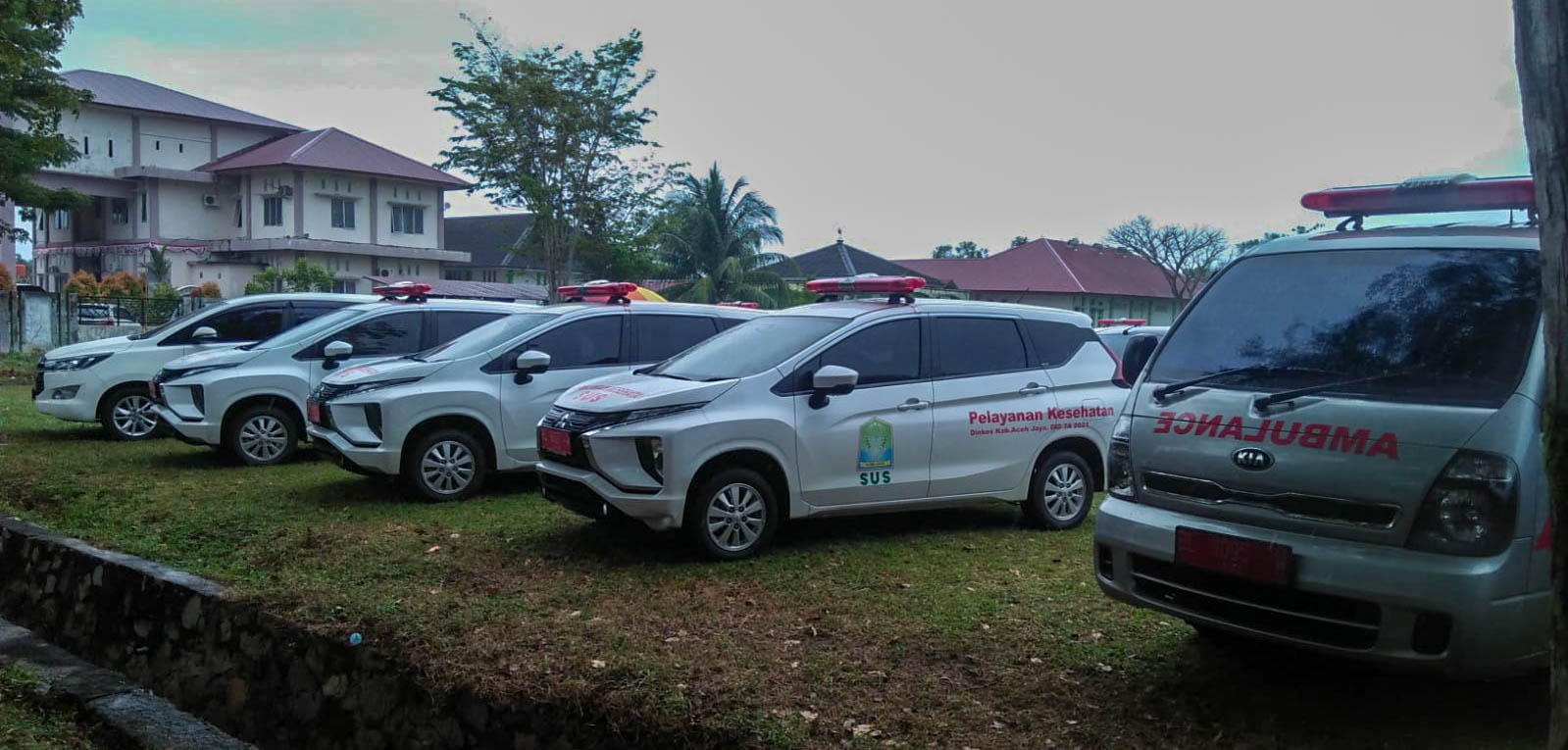 Kendaraan Plat Merah di Aceh Jaya Ikut Apel